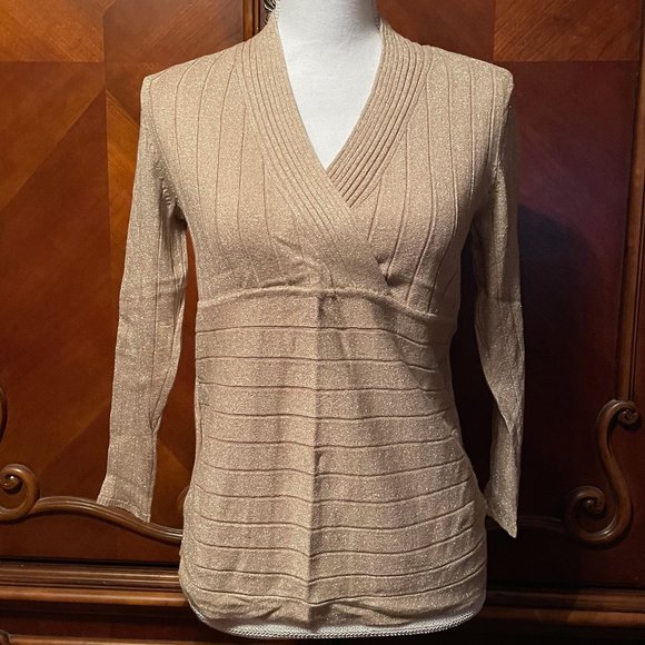 Style & Co. | Tops | Style Co Pretty Tan Top | Poshmark
